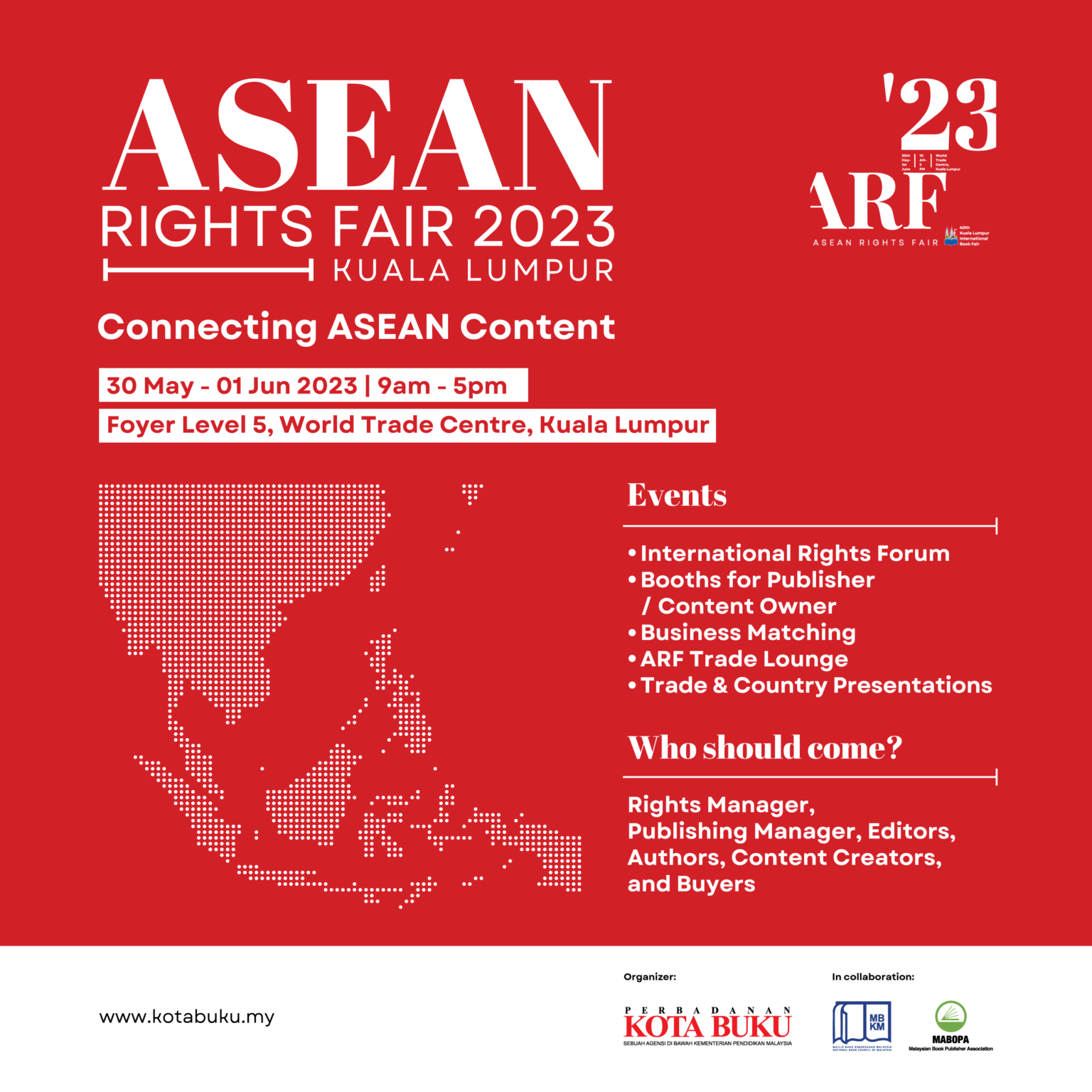 ASEAN Rights Fair 2023 – Malaysian Book Publishers Association